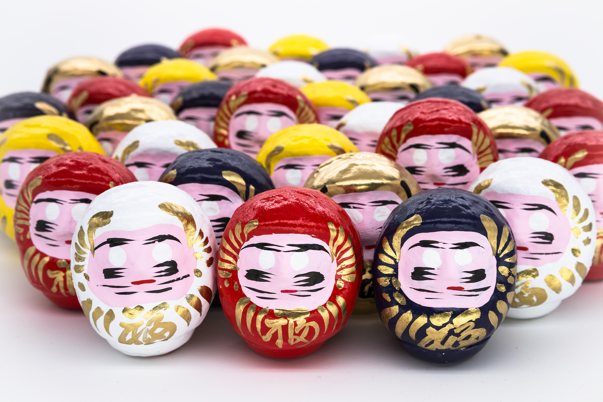 Mini Purple Daruma Box Set 10 Dolls We Love Daruma